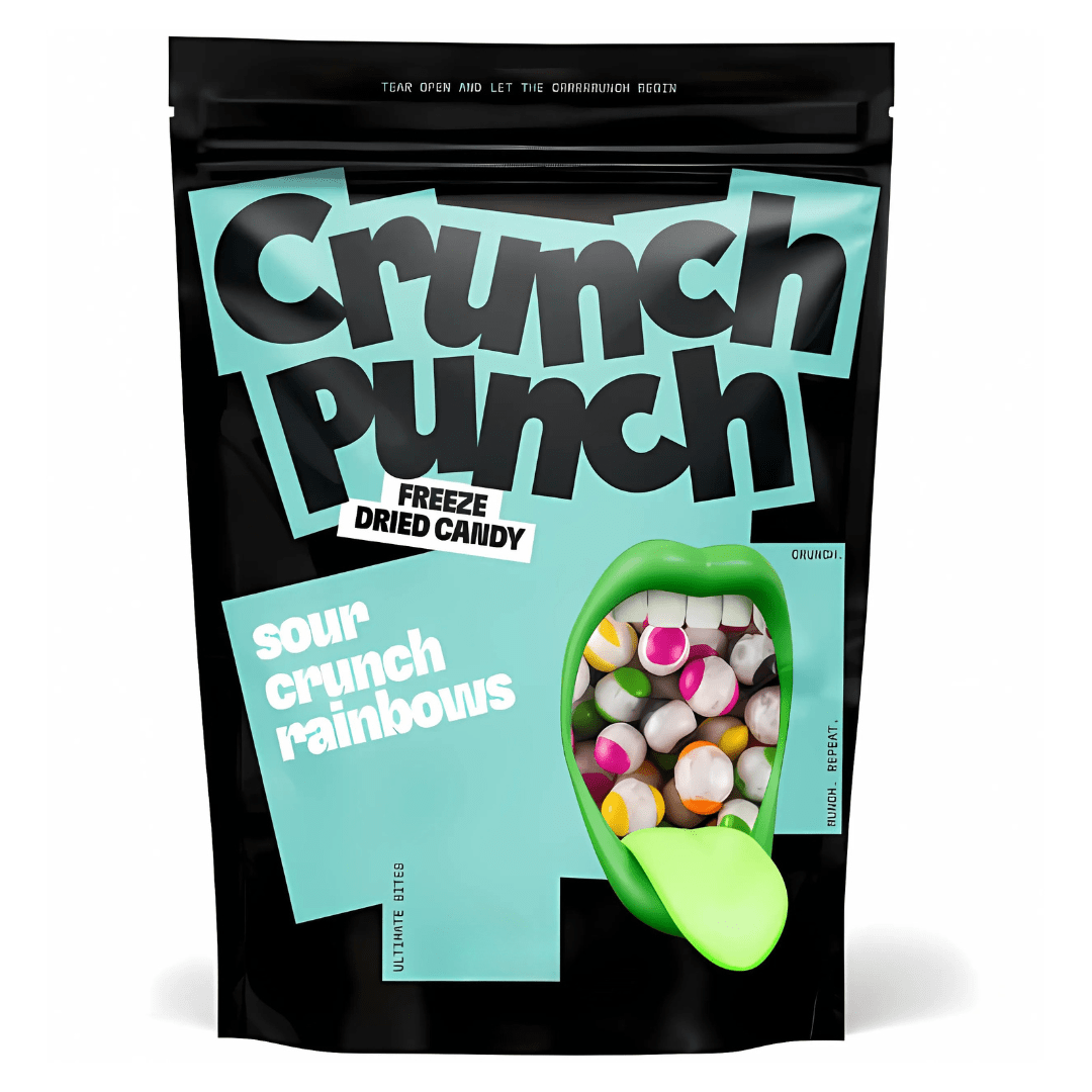 Crunch Punch Freeze Dry Candy Sour Crunch Rainbow 100g – KKB Sweets And ...
