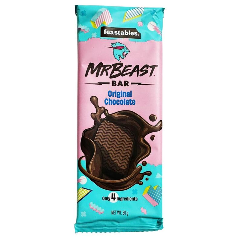 Feastables Mr. Beast Original Chocolate Chocolate Bar 60g Best before ...